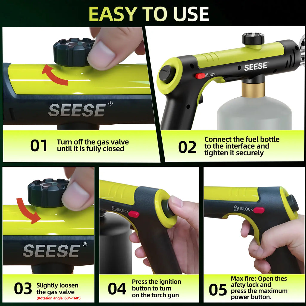 【Fathersdaygift】Seese Powerful Propane Torch(Propane Tank Not Included ...